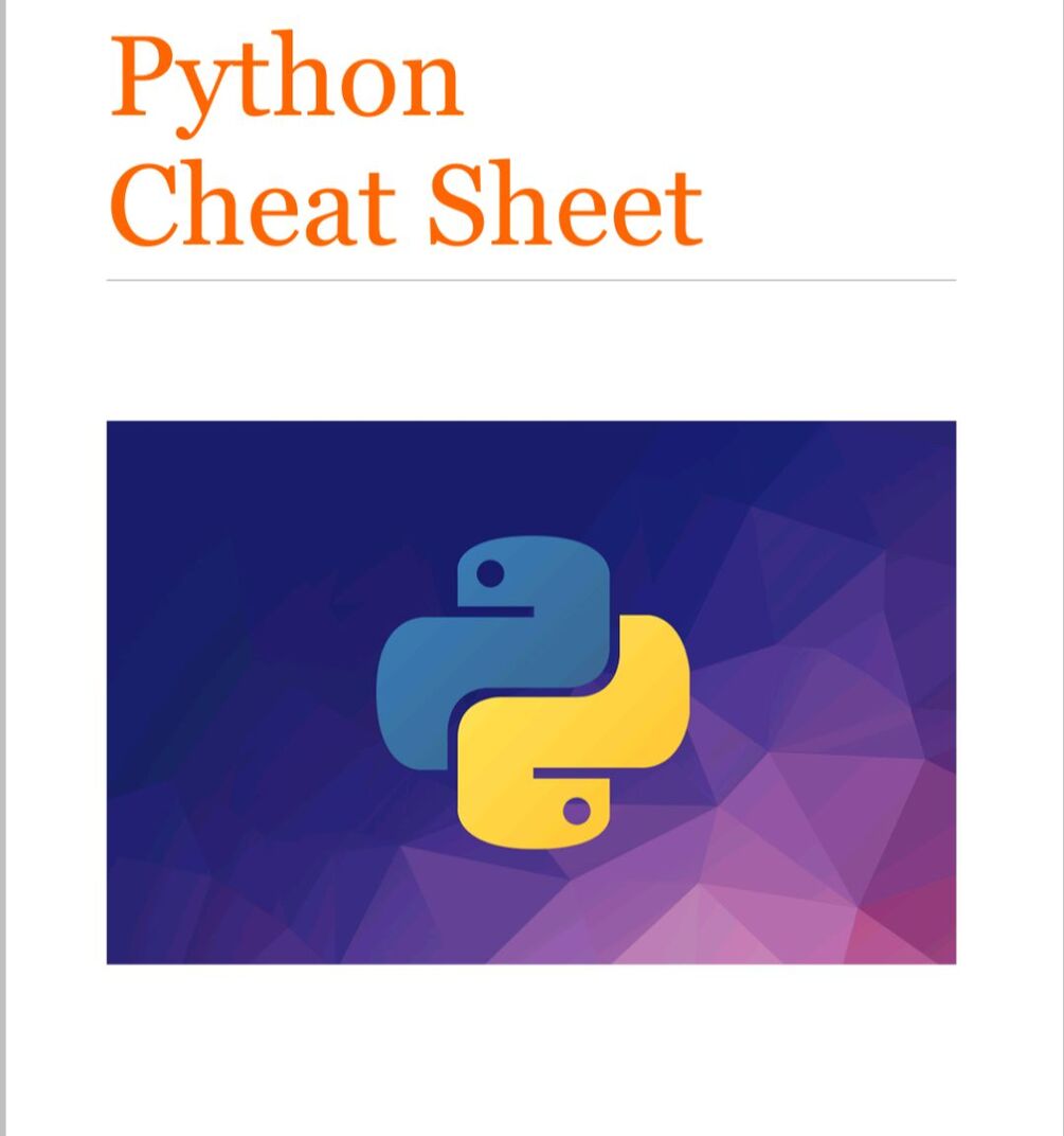 Python cheat sheet