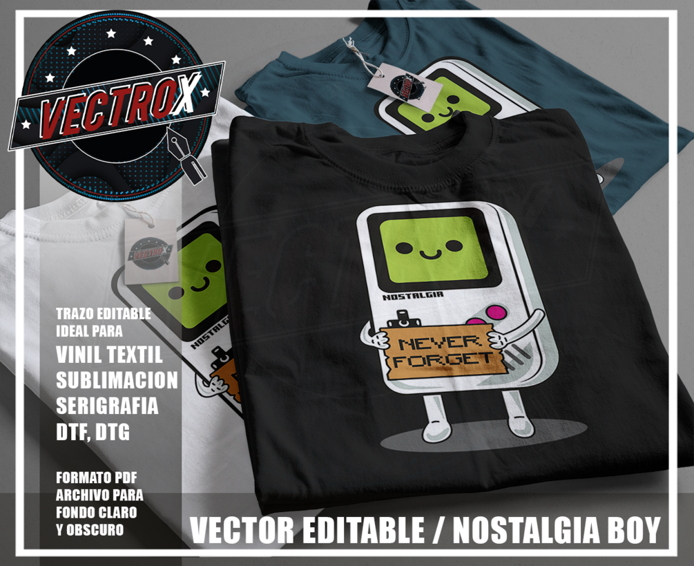 Vector Editable - Nostalgia Boy