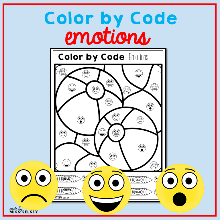 Color by Code Emotions Freebie