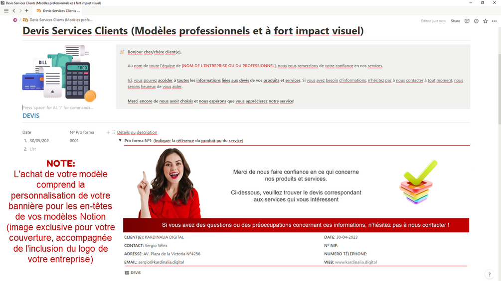 Devis Services Clients (Modèles professionnels et à fort impact visuel)