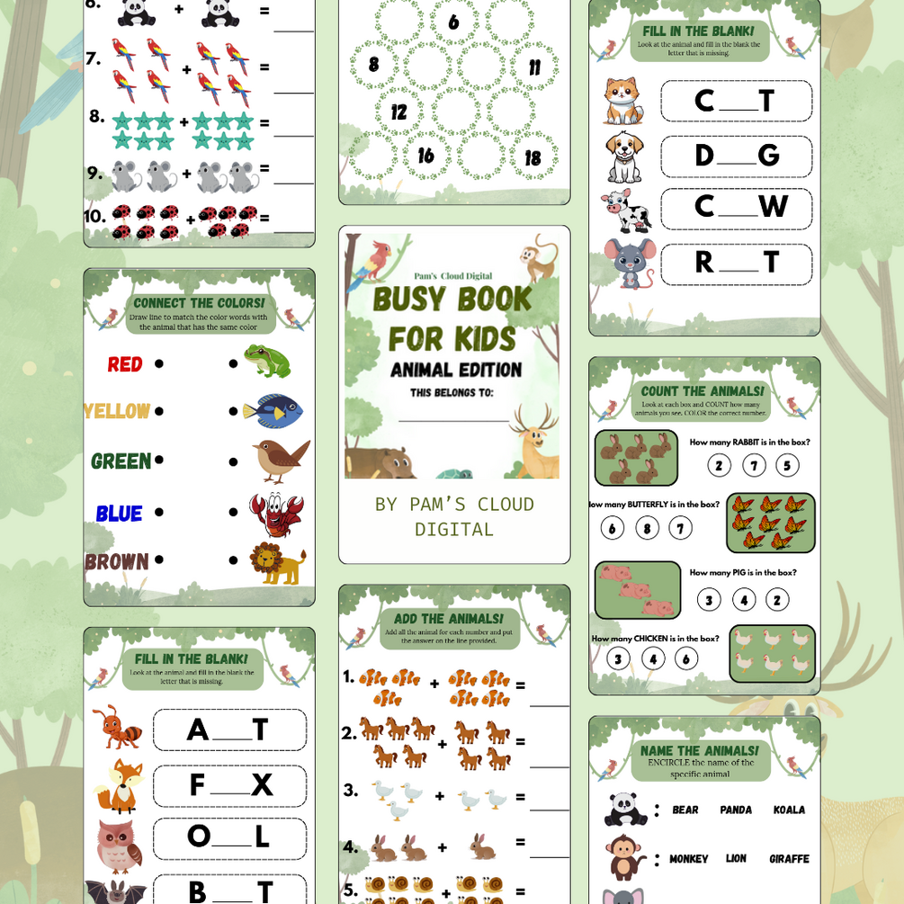 Busy Book - Animal Edition