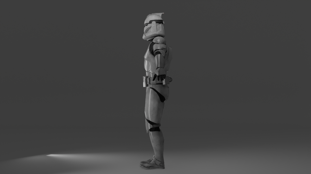 Clone Trooper Phase I - Rigged 3D Character Asset - BF2 Style