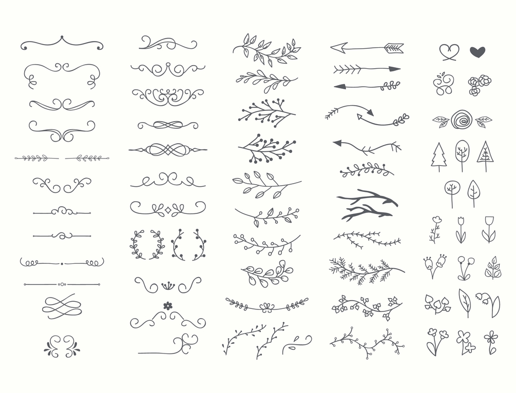 Hand drawn elements