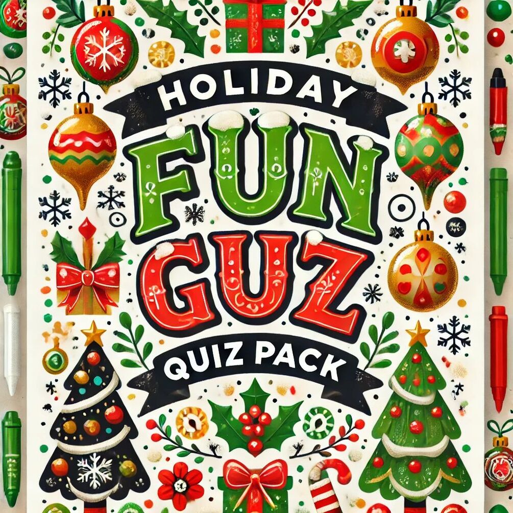 Holiday Fun Quiz Pack- Instant Digital Download For Christmas Fun
