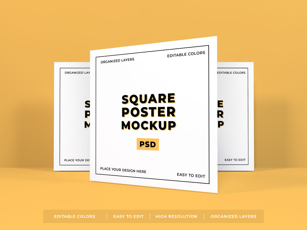 Square Poster Mockup Vol 6