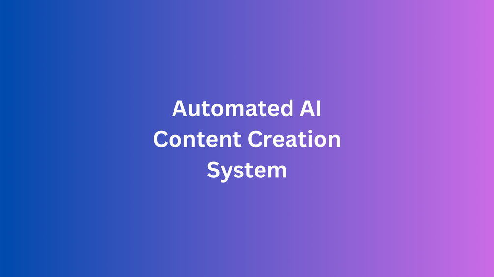 Automated AI Content Creation System for Blogs (n8n)