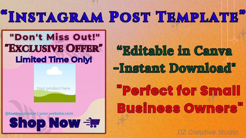 Small Business Instagram Post Template