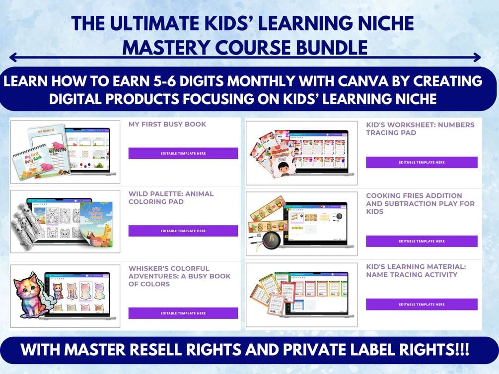 The Ultimate Kids' Learning Niche Mastery Course Bundle