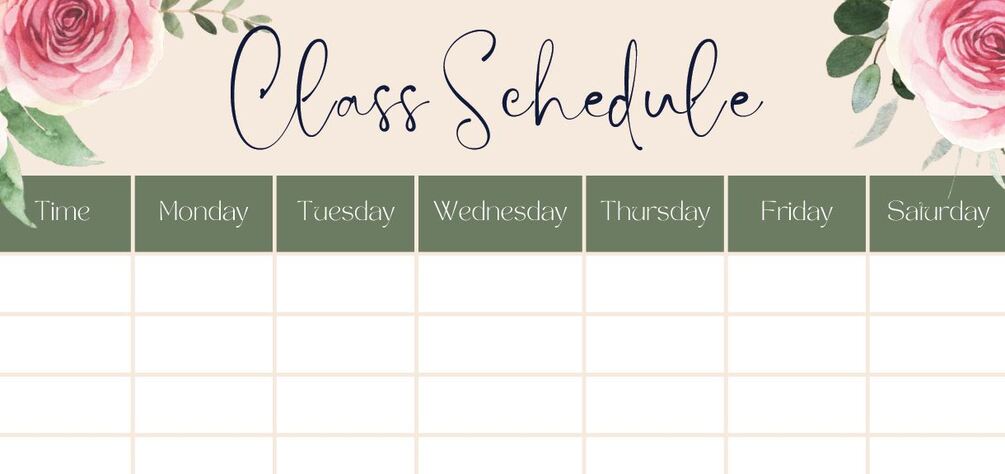 Class Schedule flowers