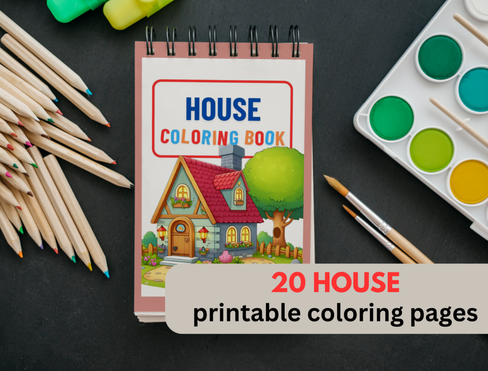20 house coloring pages | Printable | Kids | Educational | Preschoolers ...