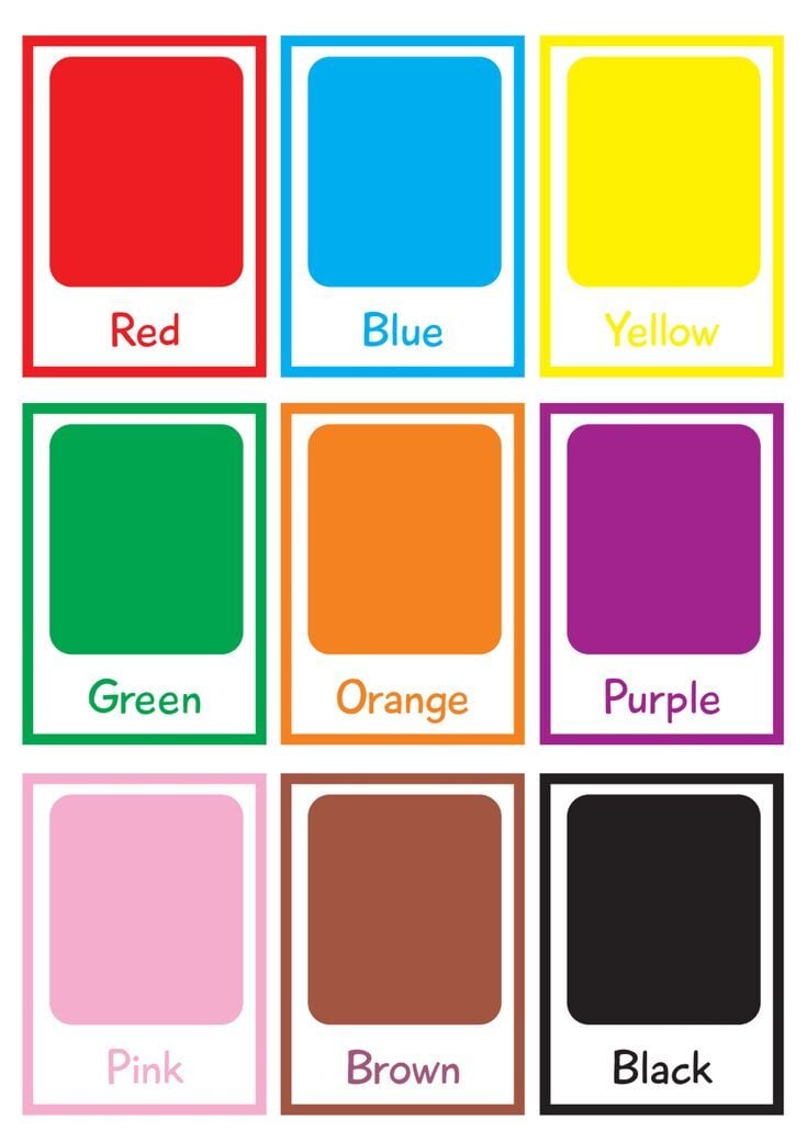Flashcard Colour For Kids