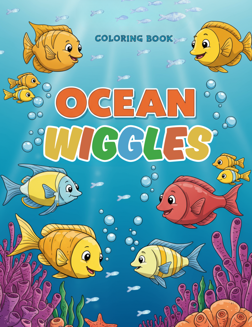 Ocean Wiggles - Coloring Book For Kids