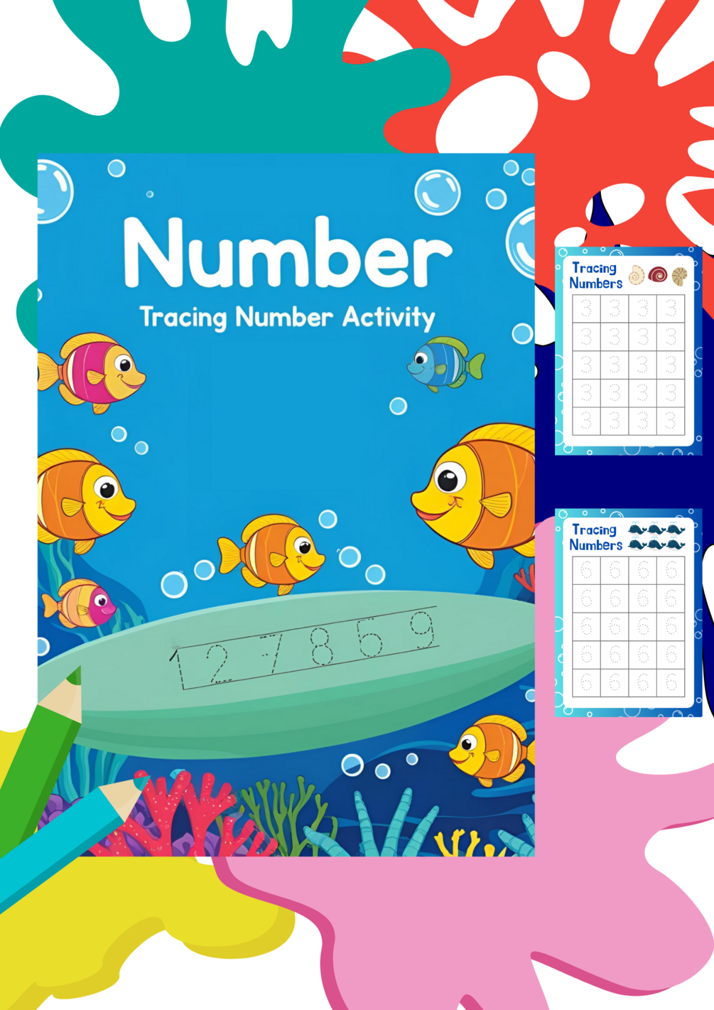 Underwater Adventure Digital Tracing Book for Kids | Ocean-Themed ...