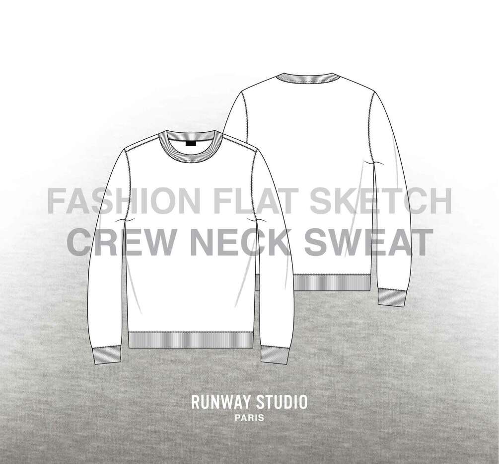 Men's Crew Neck Sweat Fashion Flat