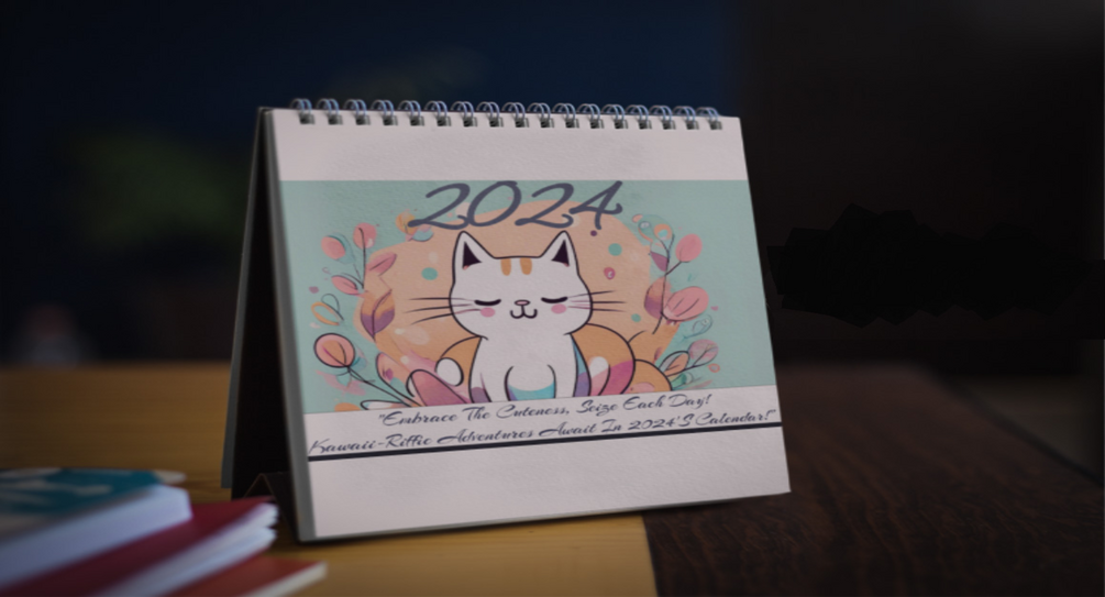 Adorable Cat-themed Calendar 2024| Monthly Planner 2024 | A4, Letter ...