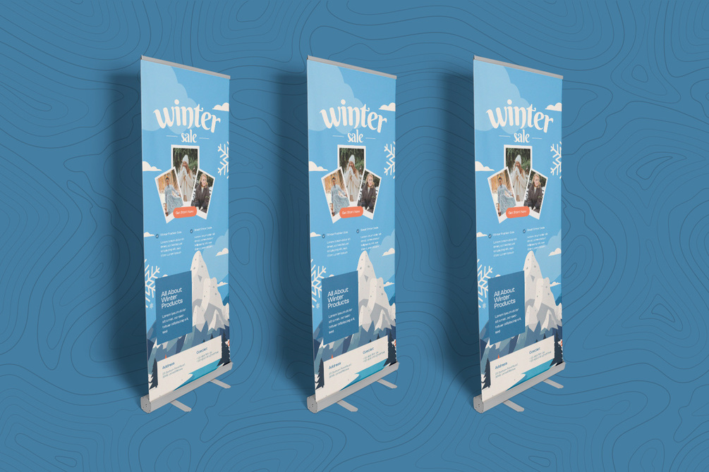 Winter Sale Roll Up Banner