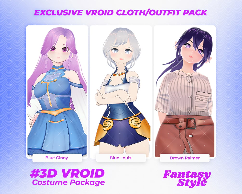 Enchanting Avatar Fantasy Outfits - VRoid Clothing Pack, VRoid ...