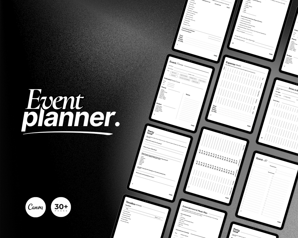 30+ Page Party Planner Canva Template | Event Planning Printable PDF ...