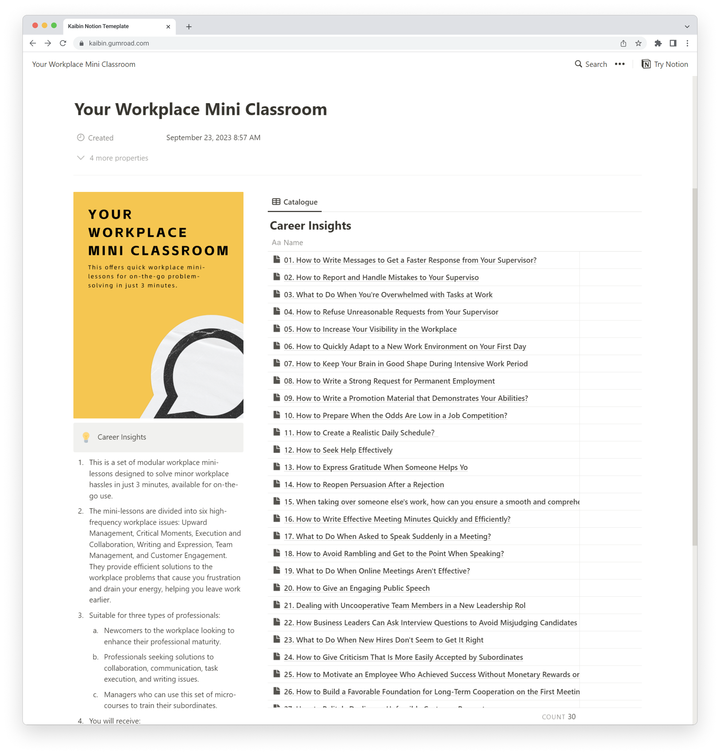 Ebook Your Workplace Mini Classroom on Launched! - Kaibin
