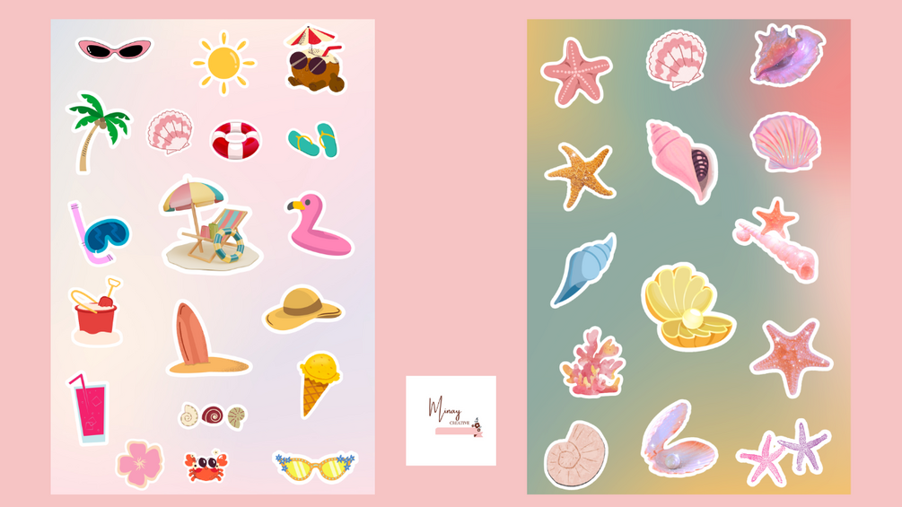 Cute Digital Planner Stickers Bundle | Plants, Sweets, Panda, Summer ...