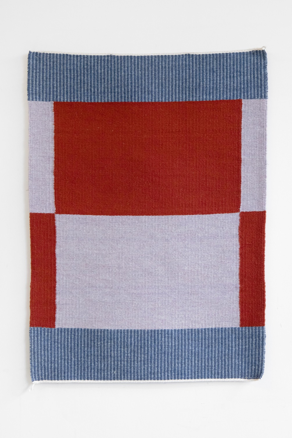 Lavender and Rust Colour Block Rug