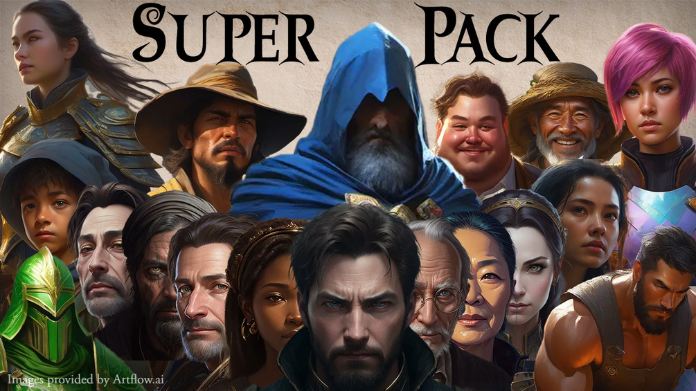 The Super Pack: 18 Author Quest Archetype Sheets for Characters