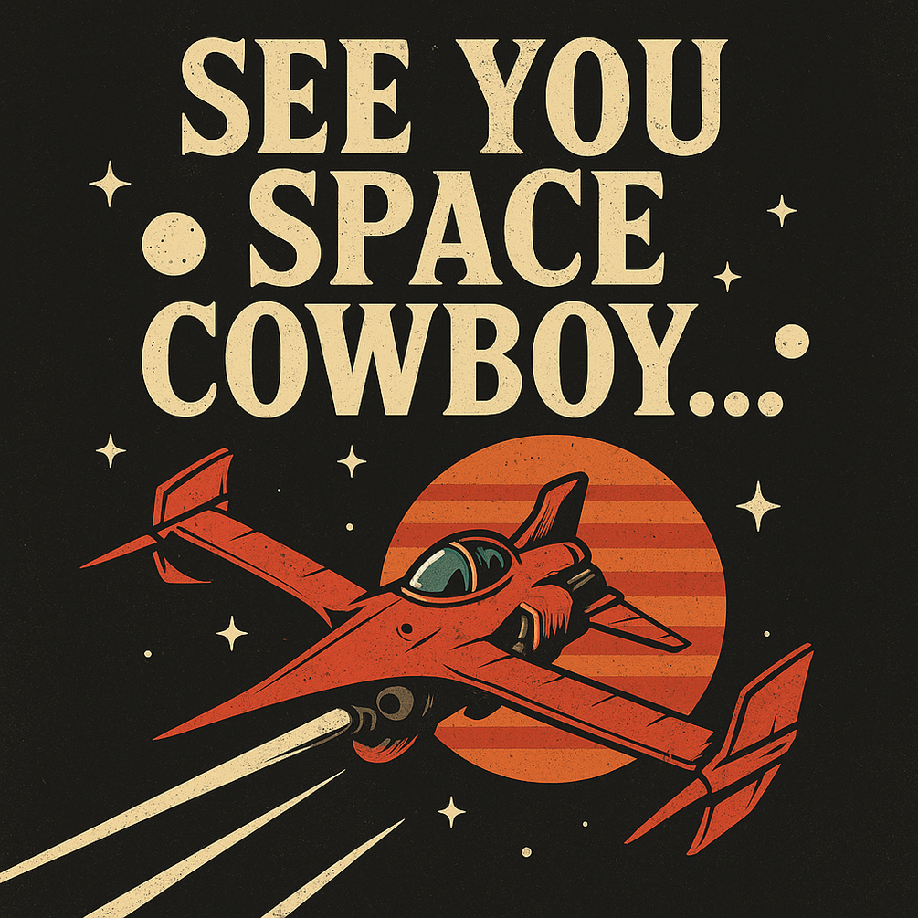 "See You Space Cowboy – Retro Sci-Fi Poster Art"