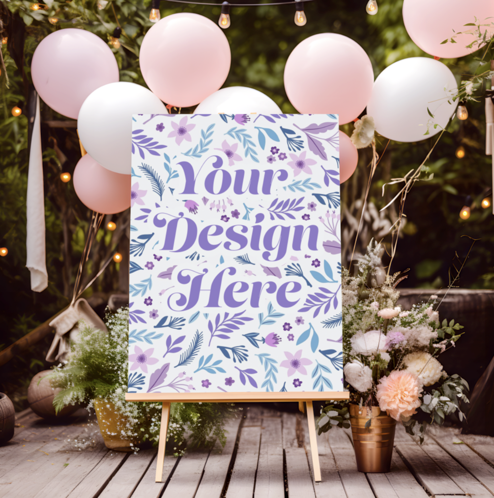 Cute Welcome Sign Mockup | Wedding Sign Mockup | Birthday Welcome Sign ...