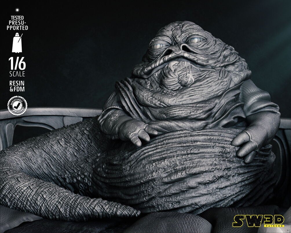 Jabba Sculpture - Star Wars 3D Models - Tested and Ready for 3D printing