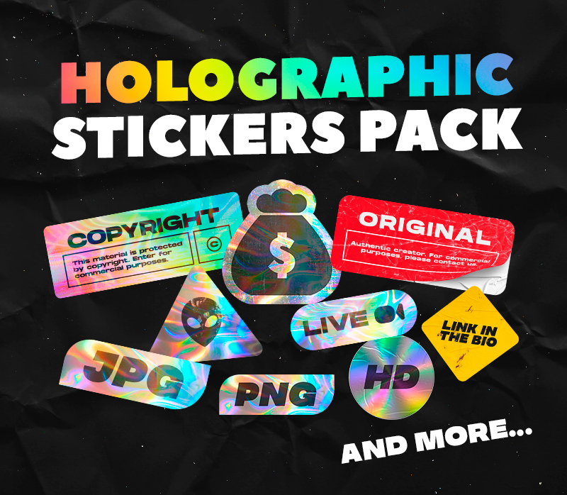 Holographic Stickers Pack