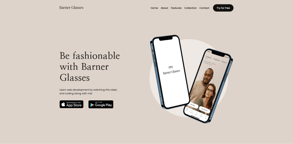 Header - Responsive Eyewear 👓 in HTML and CSS