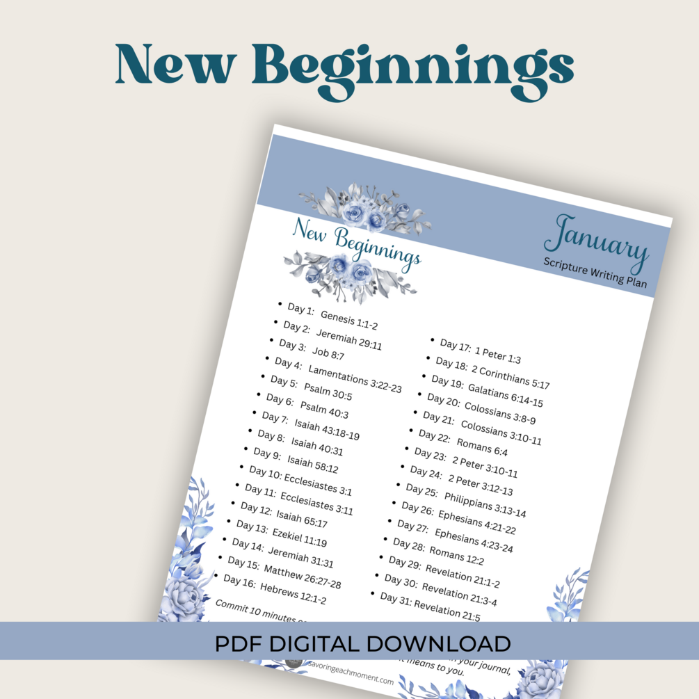 Free January Bible Reading Plan - New Beginnings