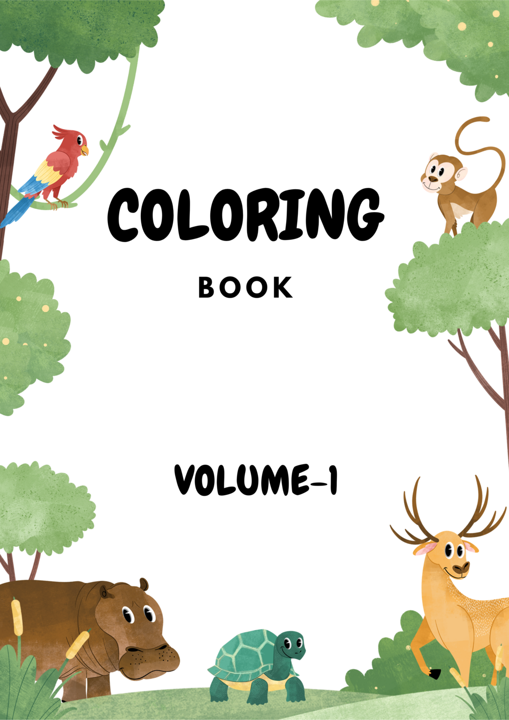 Let’s Explore the Jungle – Animal Coloring Book for Kids