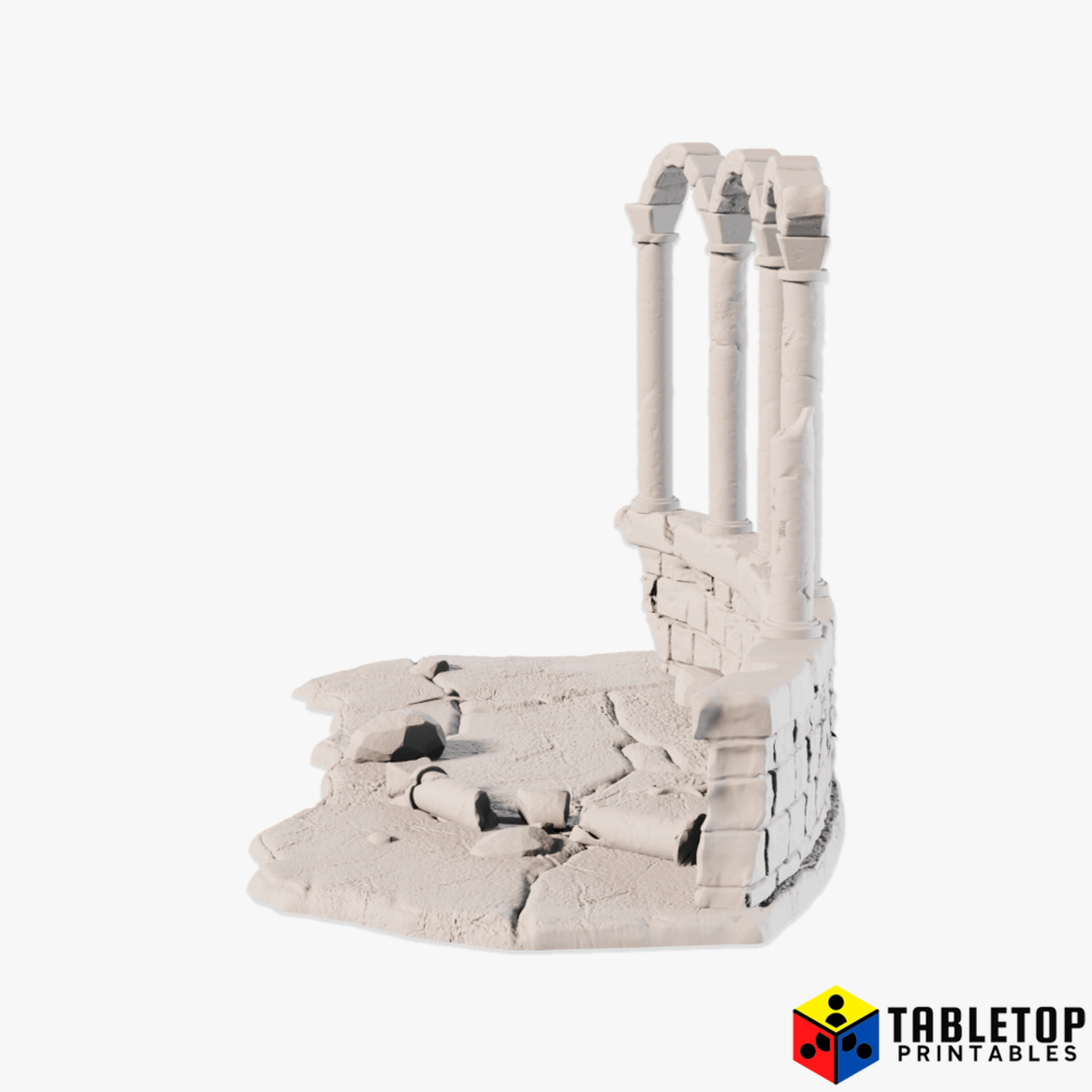 Fantasy Medieval Ruined Columns - Digital STL Files