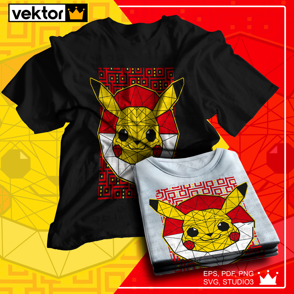 Vector Pikachu Polygonal Pokemon