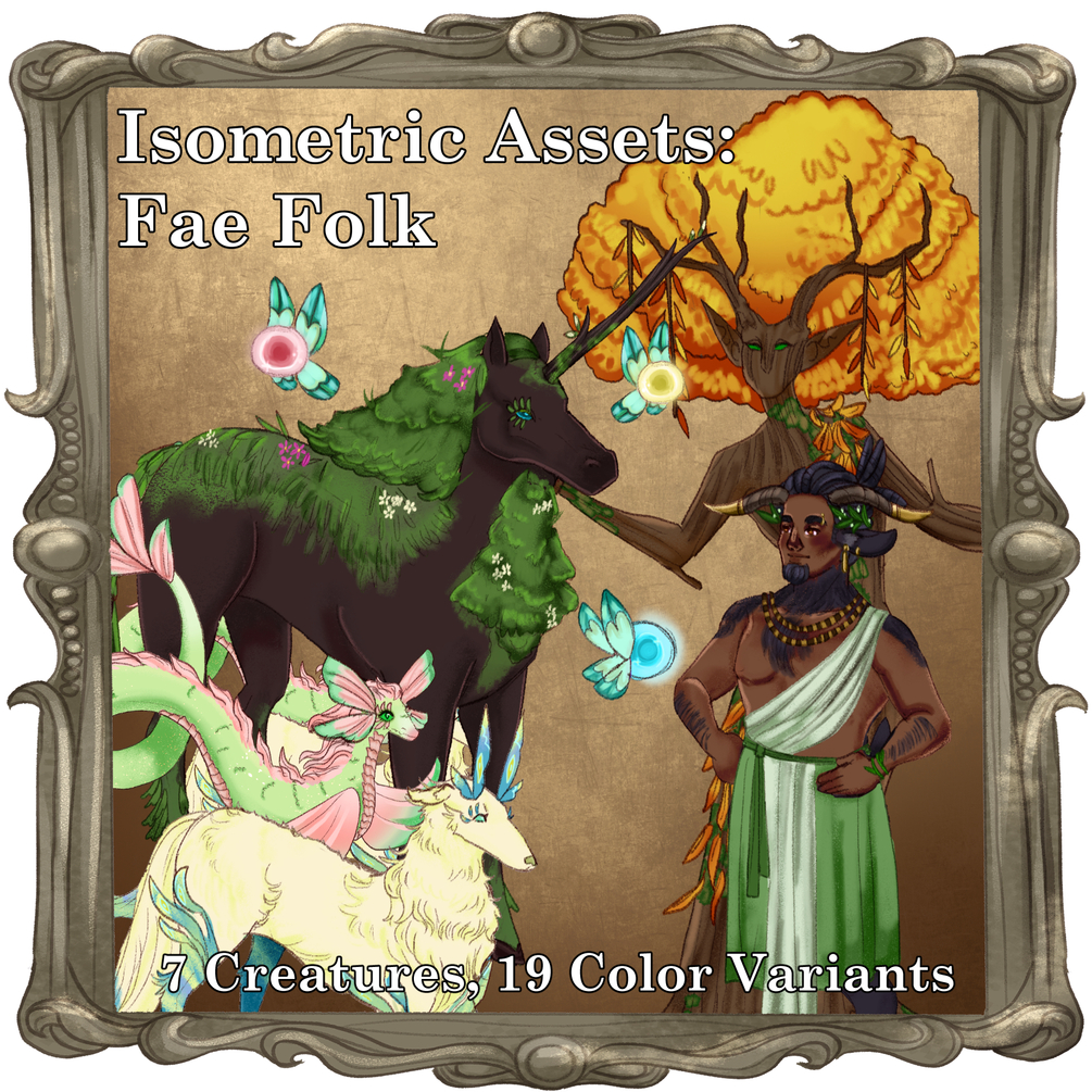 KDCMArts Isometric DND Assets: Fae Folk Pack