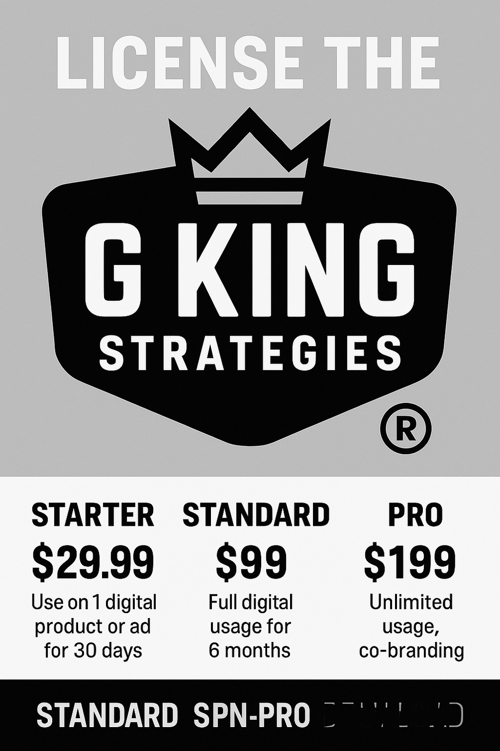 G King strategies Logo License – Starter