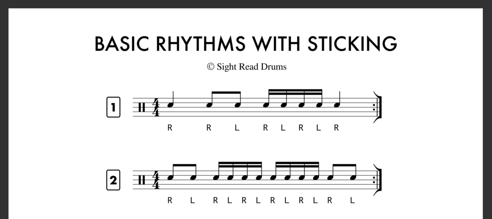 Basic Rhythms With Sticking