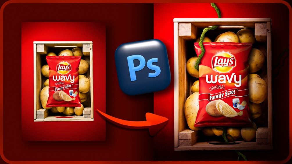 Lays Potato Chips Poster | Photoshop
