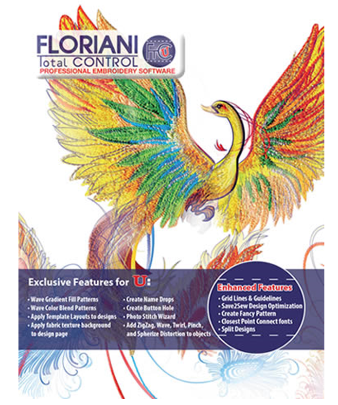 FLORIANI TOTAL CONTROL U MACHINE DIGITIZING EMBROIDERY PROGRAM FULL VERSION