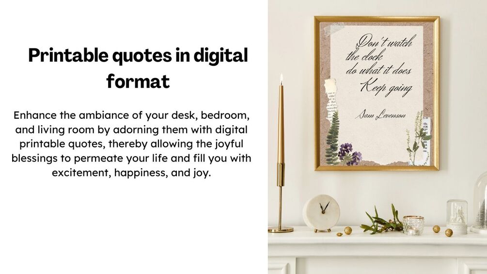 Printable quotes in digital format