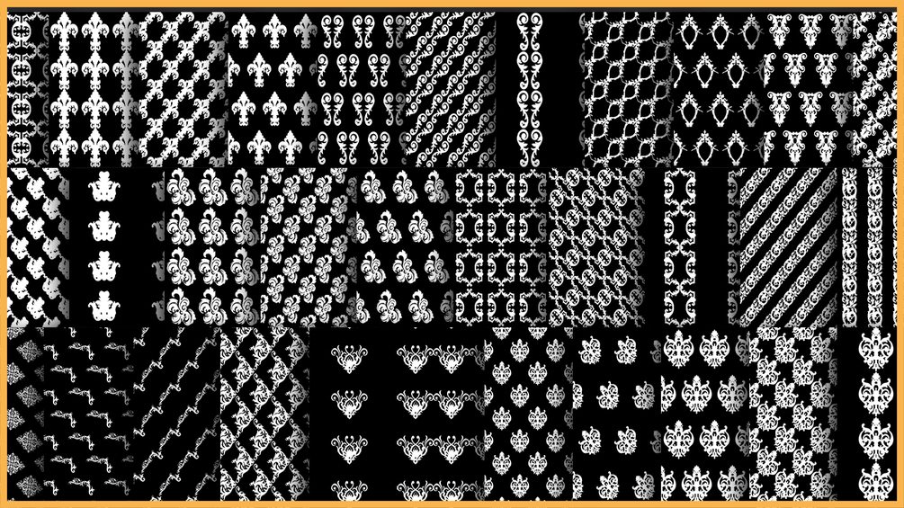 705 seamless and tileable Ornamental Alpha patterns + 90 Adobe ...