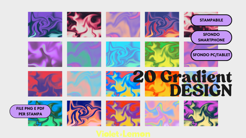 20 Gradient Grain Colors for Print and Background | PDF and PNG ...