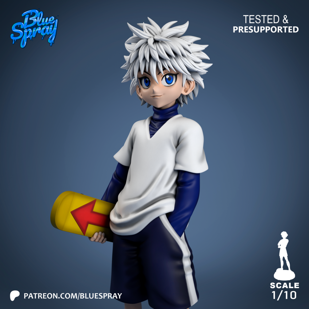 Killua Zoldyck Sculpture (Hunter X Hunter) - BlueSpray3D Models