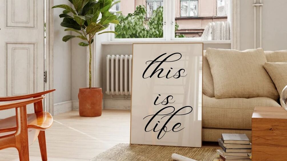 Typography art. This is Life, Basta Word Wall Art, Quote Poster ...