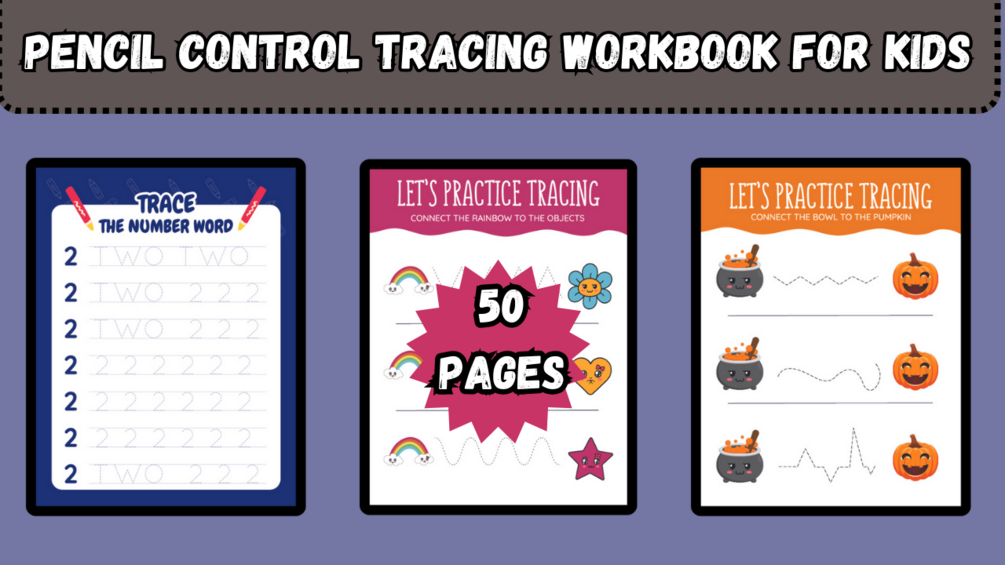 Pencil Control Tracing Workbook for Kids