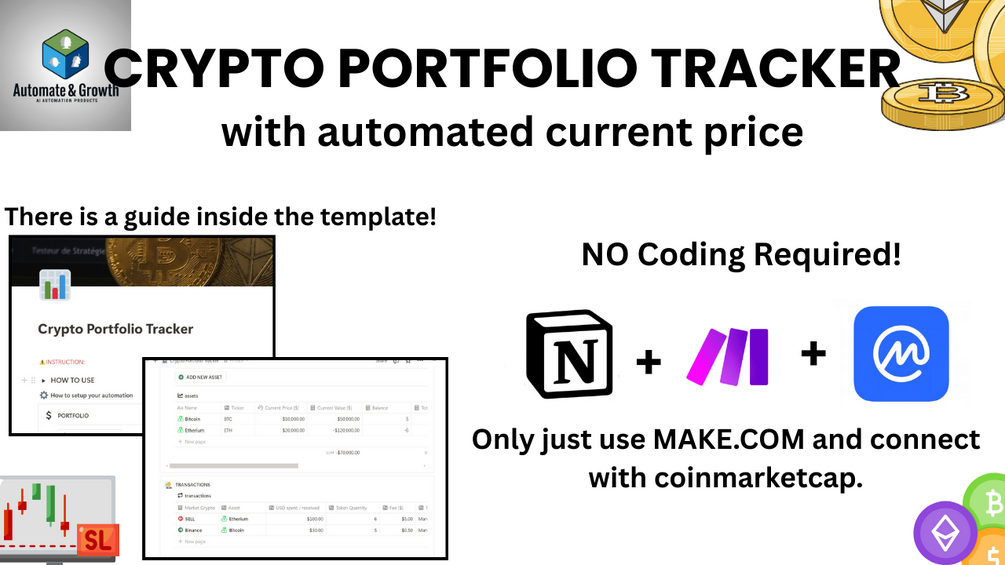 Auto-Updating Crypto Tracker "Notion Template"
