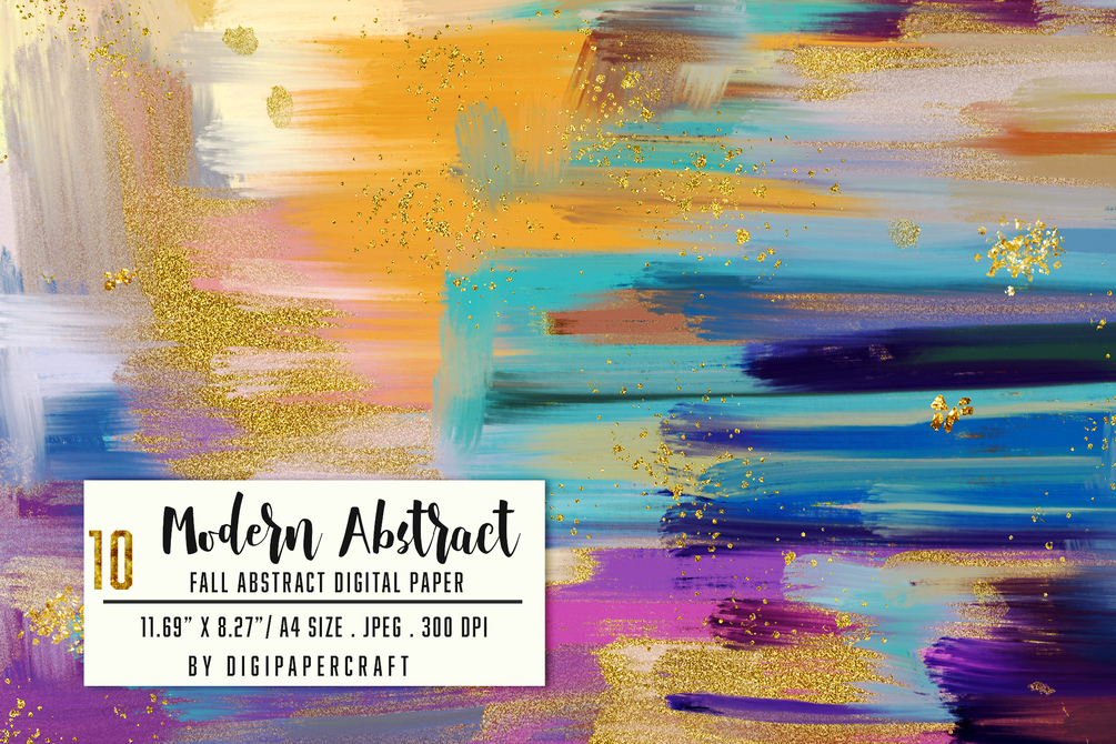 Modern AbstractModern Abstract Art, Fall abstract art, paint brush ...