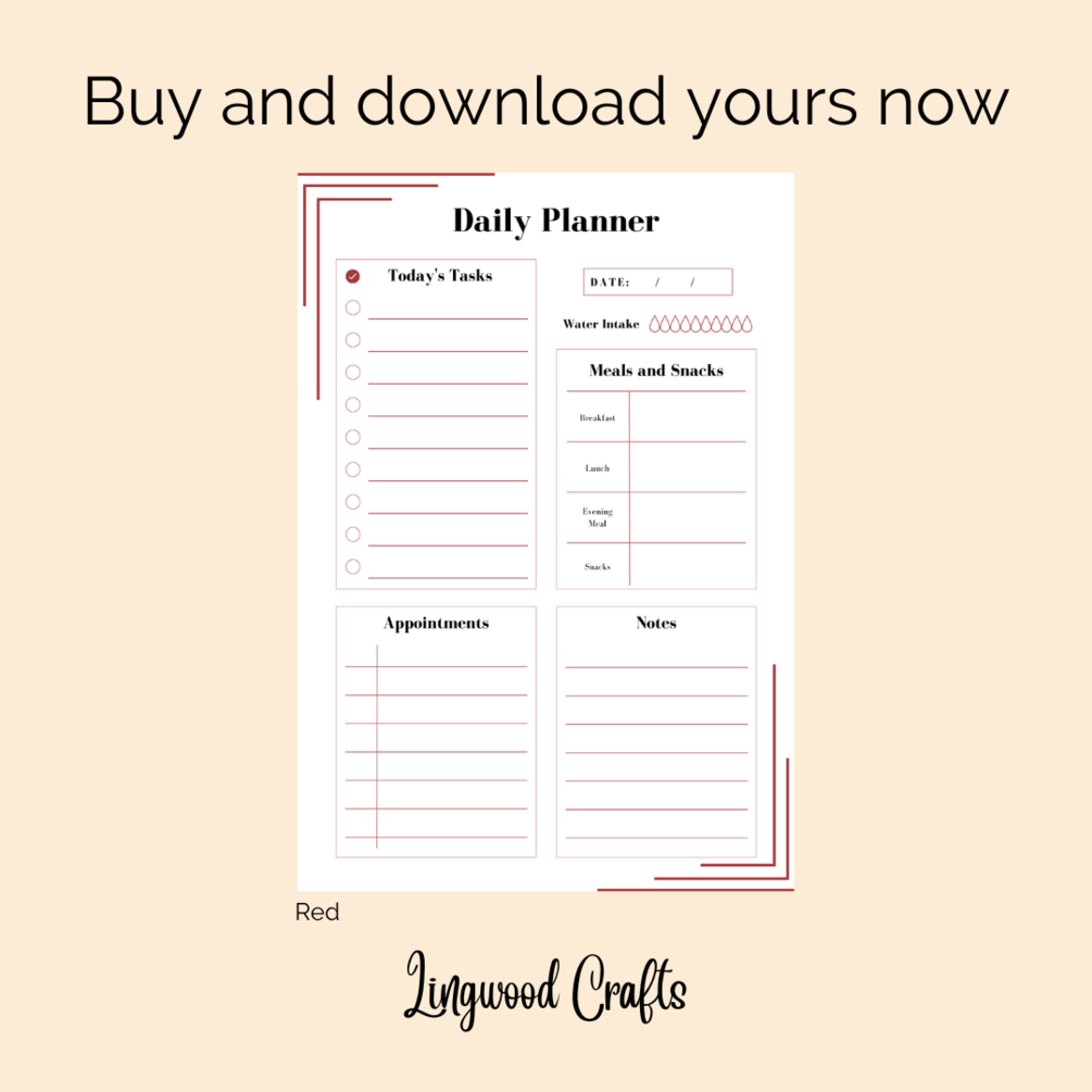 Printable Daily Schedule / To Do List / Daily To Do Planner / PDF ...