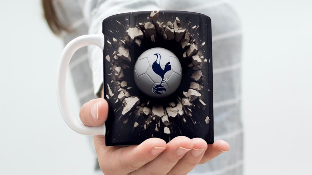 3D Effect Tottenham Logo Mug Wrap - Sublimation Design for 11 oz & 15 ...